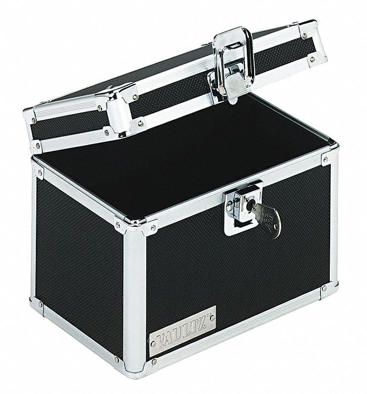 VAULTZ Card File Box w/Hinged Lid, 5 1/4 in Height, 7 in Width, 5 in ...