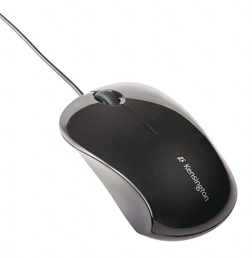 Corded Mouse, Optical, Black, USB - Grainger