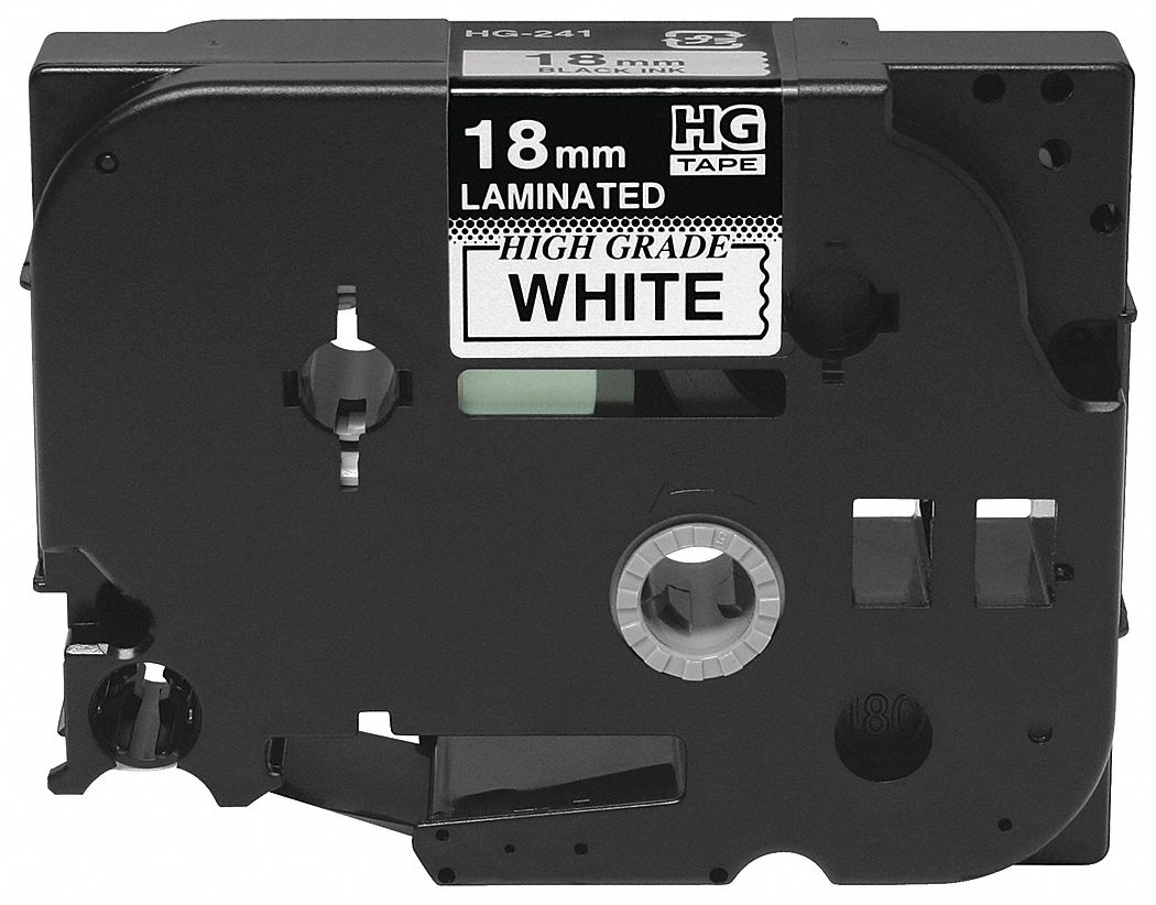 Label Tape,Black/White,26-1/4 ft. L,PK 5 - Grainger
