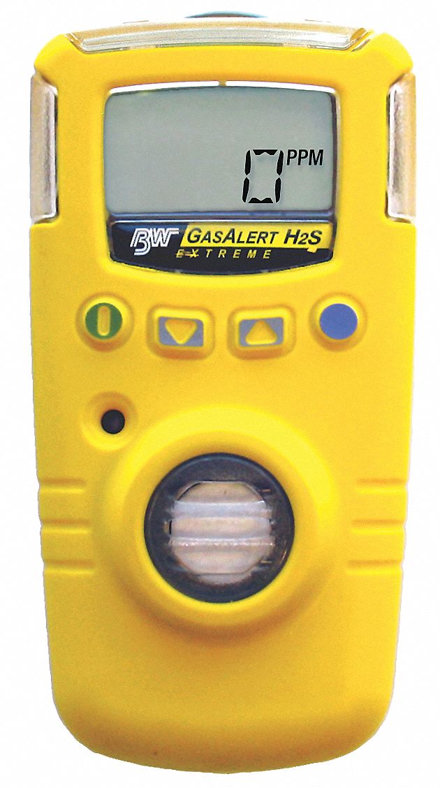 Single Gas Detector, 0 to 1000 ppm Sensor Range, Audible (95dB), Visual ...