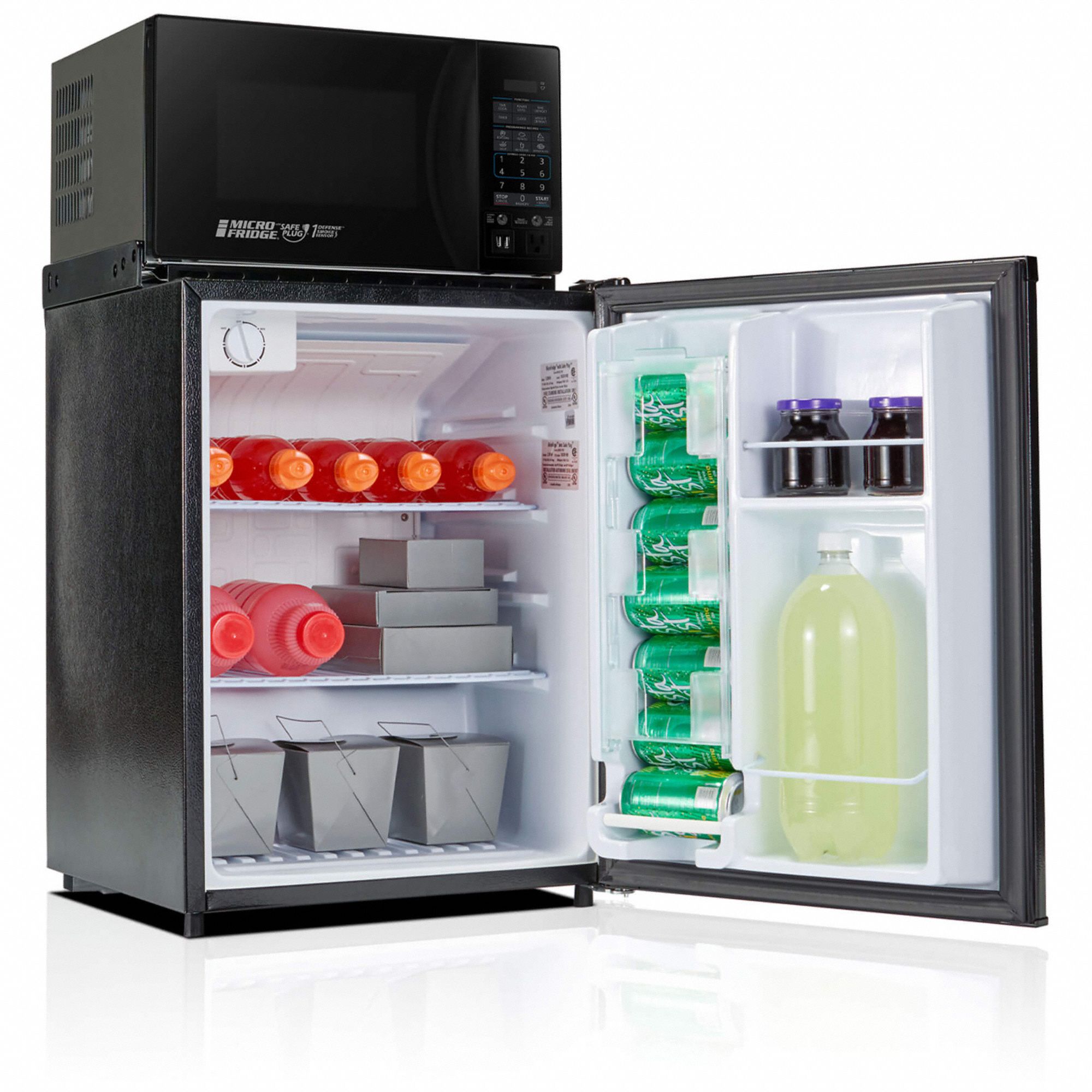 MICROFRIDGE Refrigerator and Microwave: 2.3 cu ft Total Capacity, Black ...