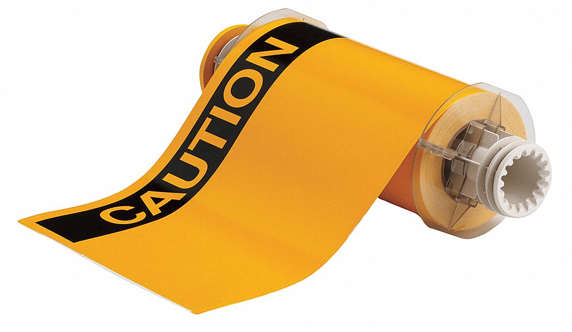Caution, CAUTION Header, Precut Label Roll - 23MG49|130762 - Grainger