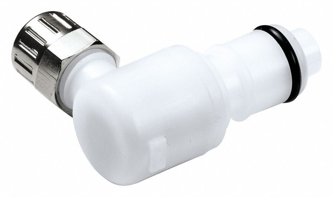 90° Elbow, 1/4 in OD x 5/32 in ID Size, Quick Connection Coupling ...