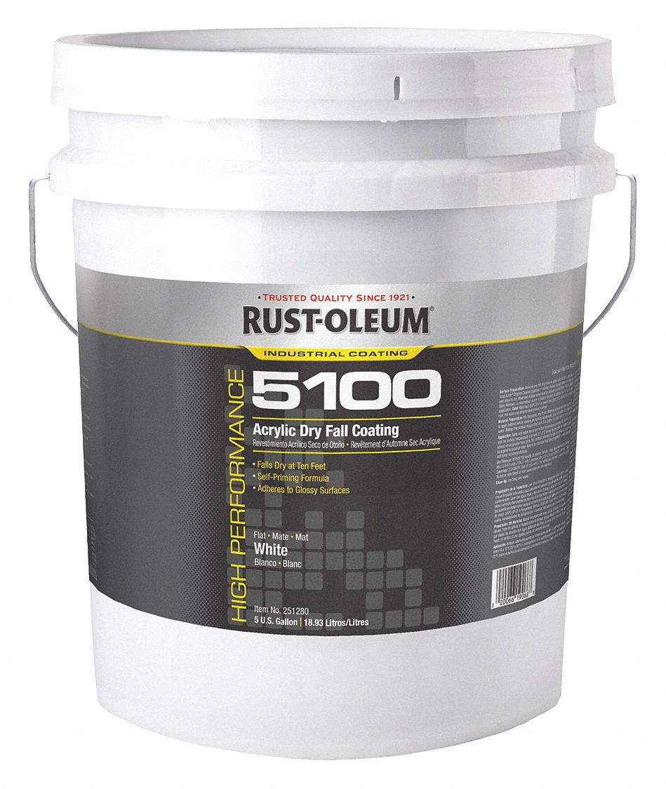 RUST-OLEUM, 5100High Performance 5100, Acrylic Floor Coatings, Dry Fall ...