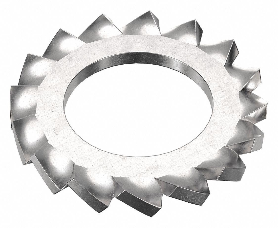 18-8, Stainless Steel, External Tooth Lock Washer - 23NJ96|M51460.060. ...