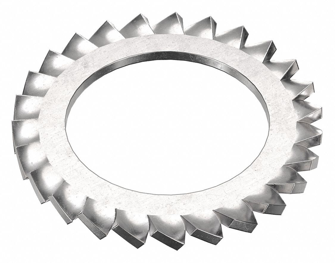 18-8, Stainless Steel, External Tooth Lock Washer - 23NJ99|M51460.240. ...