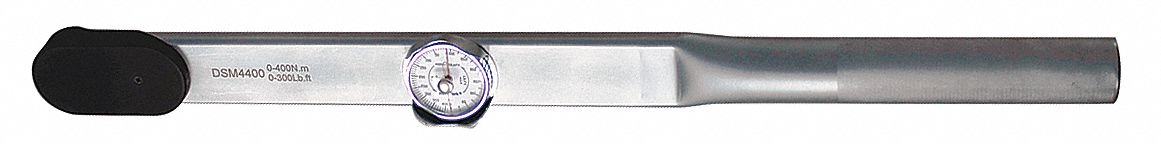 Dial Torque Wrench, Foot-Pound, Newton-Meter, 1/2 in - Grainger