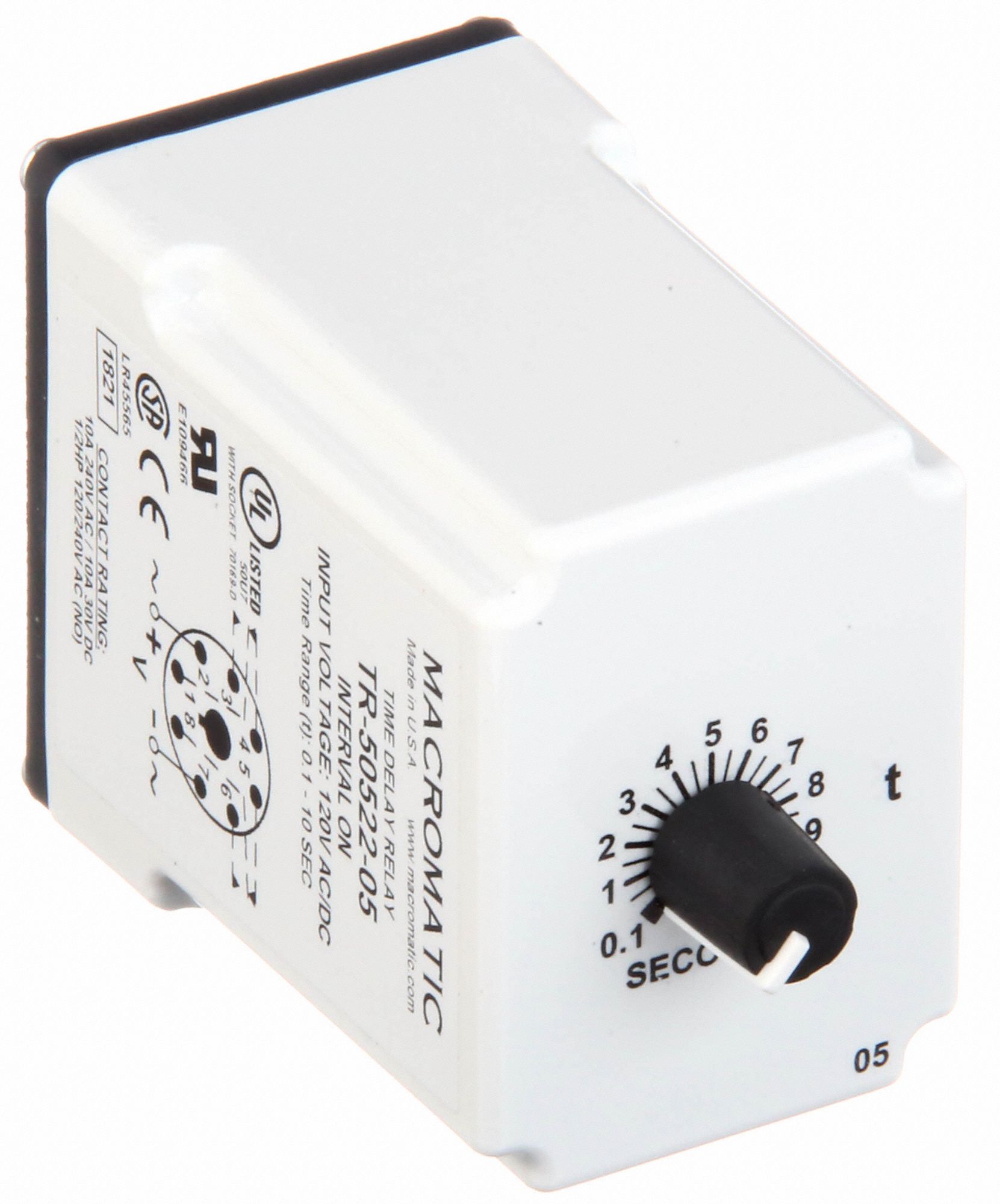 MACROMATIC Single Function Time Delay Relay: 8 Pins - Relay ...