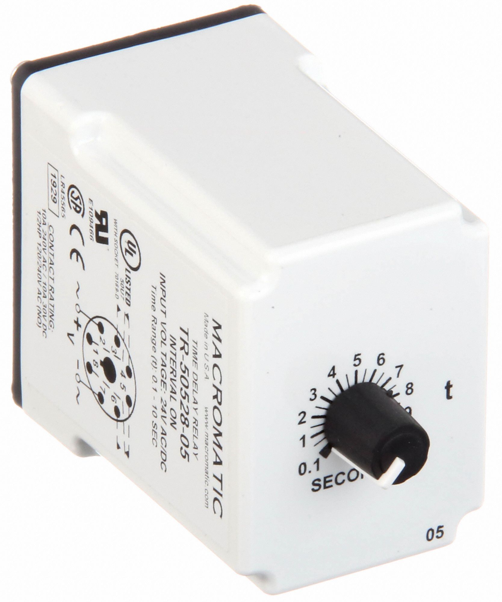 MACROMATIC Single Function Time Delay Relay: 8 Pins - Relay ...