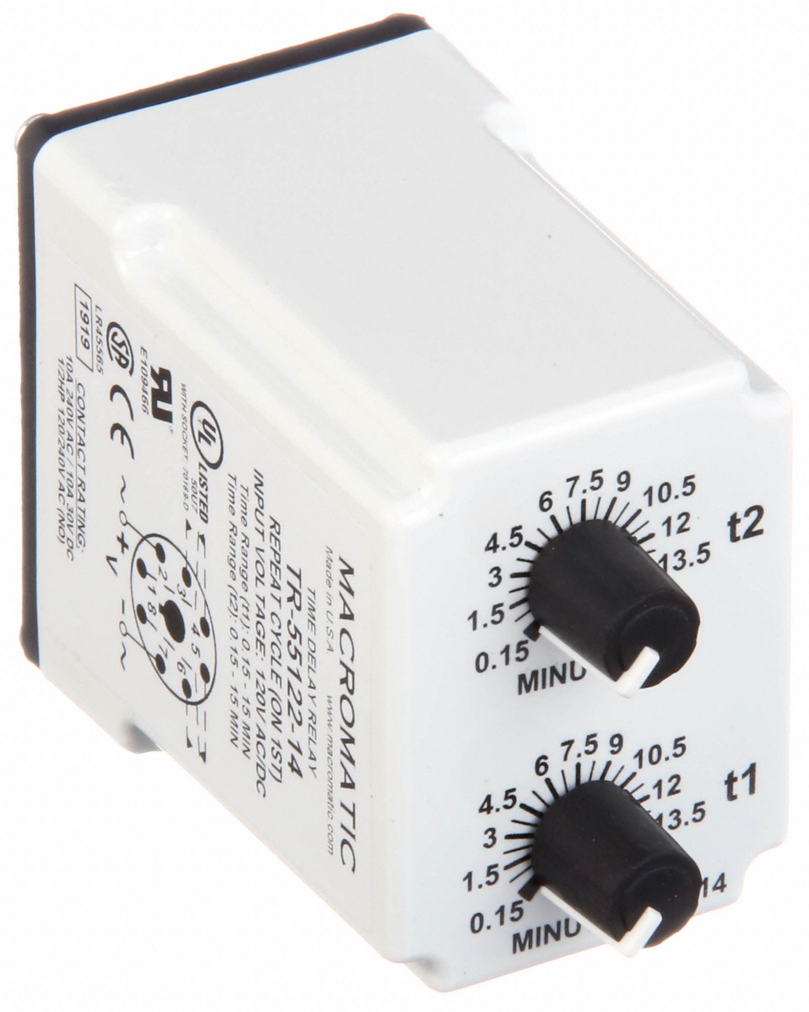 MACROMATIC Single Function Time Delay Relay: 8 Pins - Relay ... MACROMATIC Single Function Time Delay Relay: 8 Pins - Relay ...