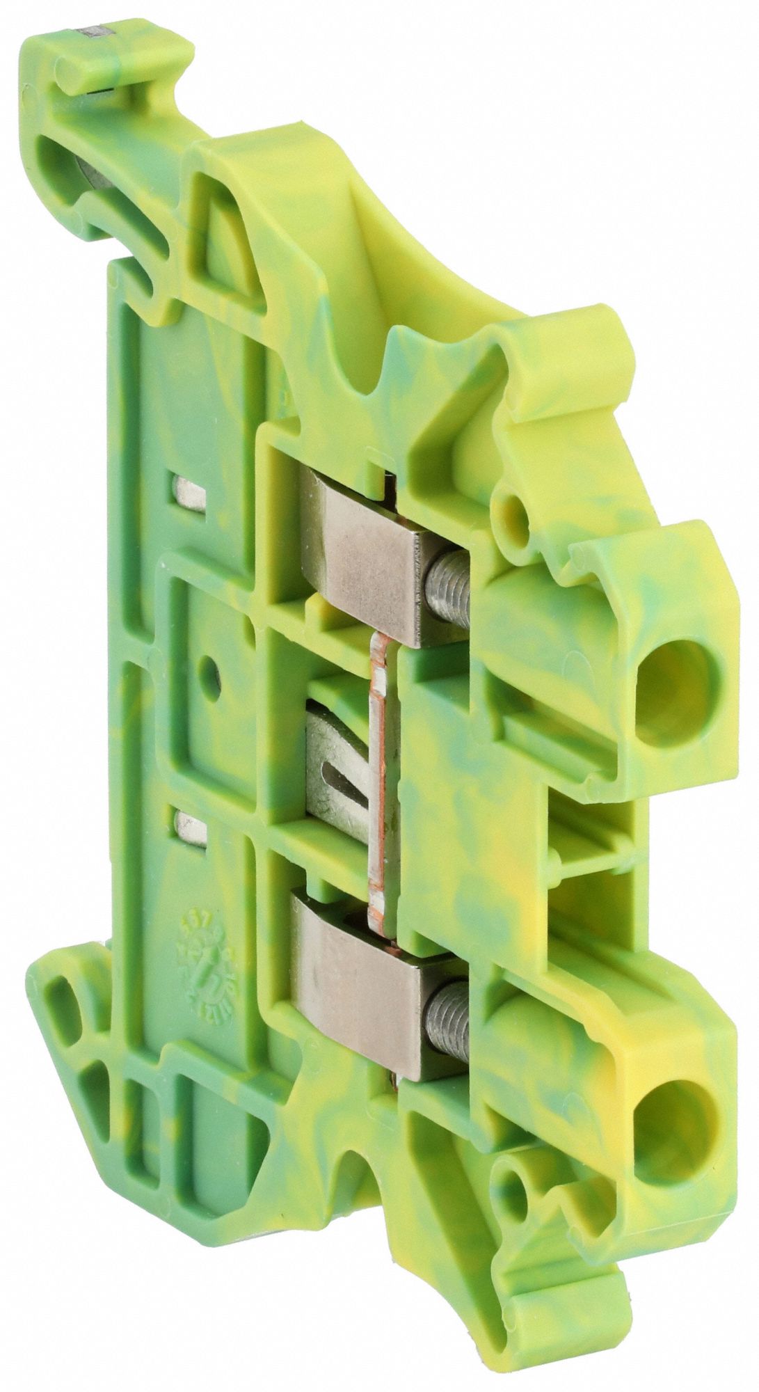 SCHNEIDER ELECTRIC Terminal Block: Screw Clamp, Grounding, Green/Yellow ...