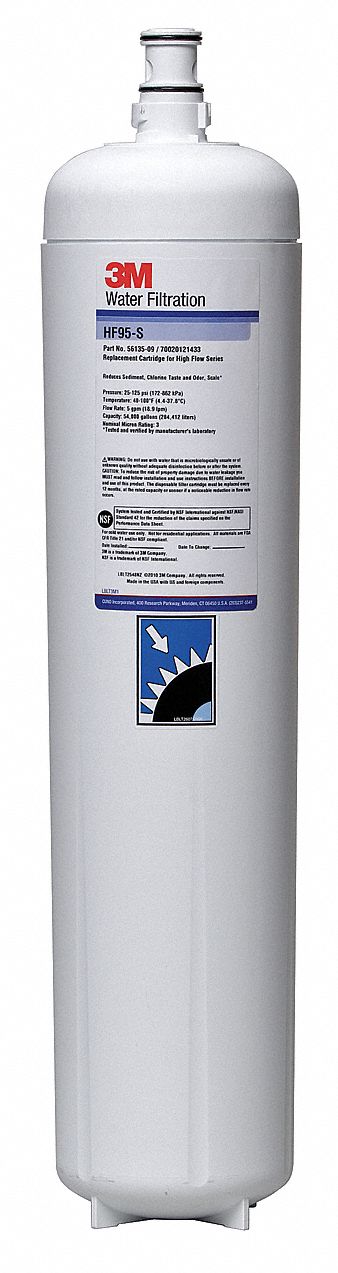 3M WATER FILTRATION PRODUCTS, 3 micron, 5 gpm, Quick Connect Filter ...