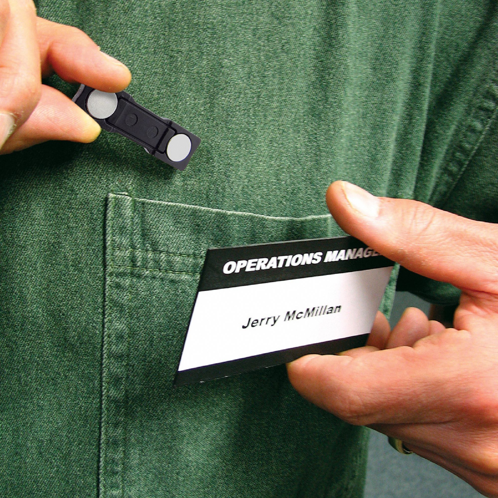 MASTER MAGNETICS Name Badge: Name Badge, 1/4 in Ht, 1 3/4 in Lg, 1/2 in ...