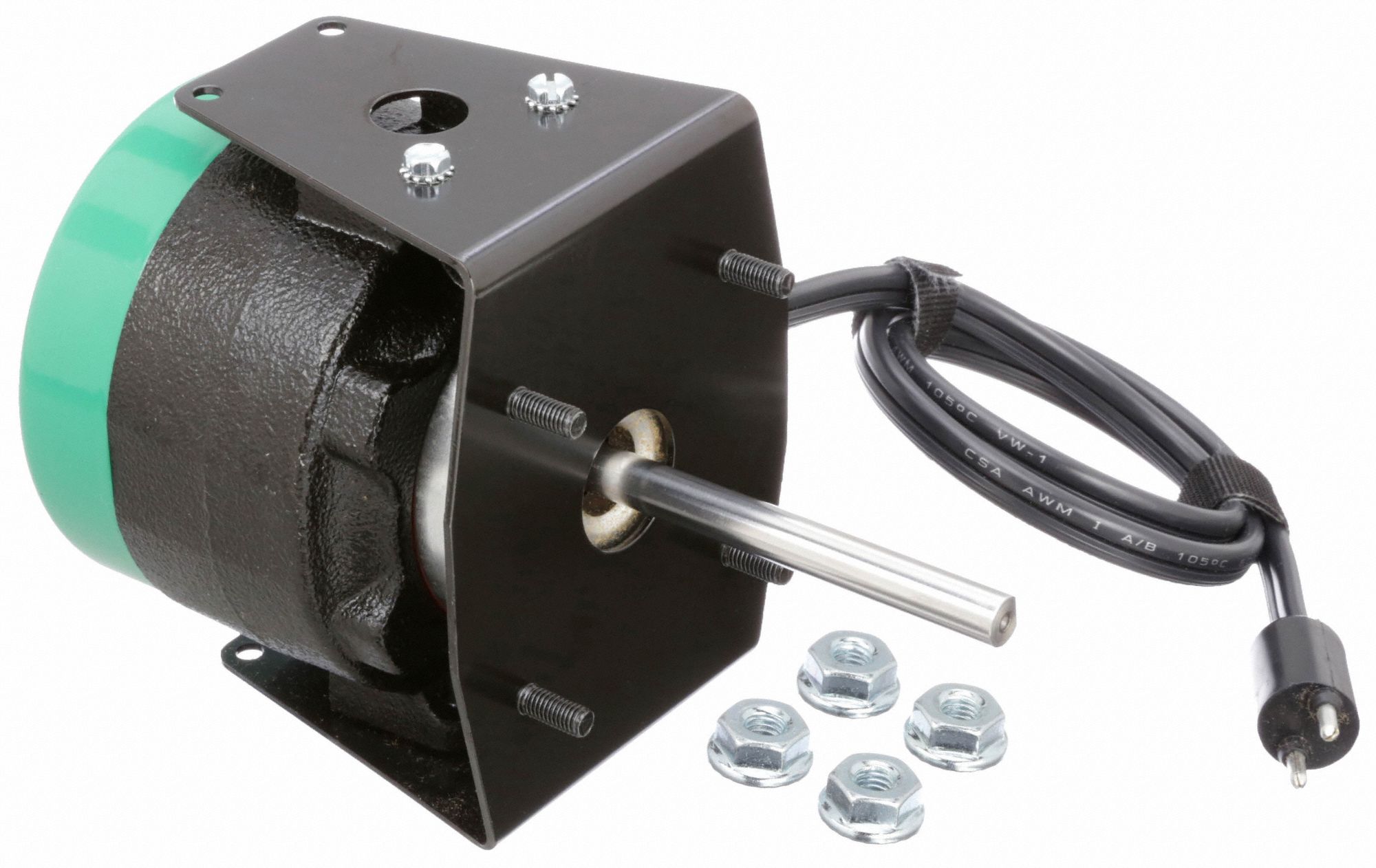 EM&S Unit Bearing Motor: Cast Iron Frame, Stud Mounting, 50 W Output ...