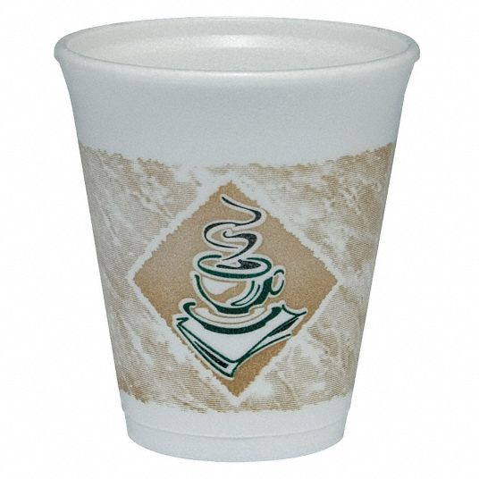 DART, 8 oz Capacity, Green, Disposable Hot Cup - 23UA71|8X8G - Grainger