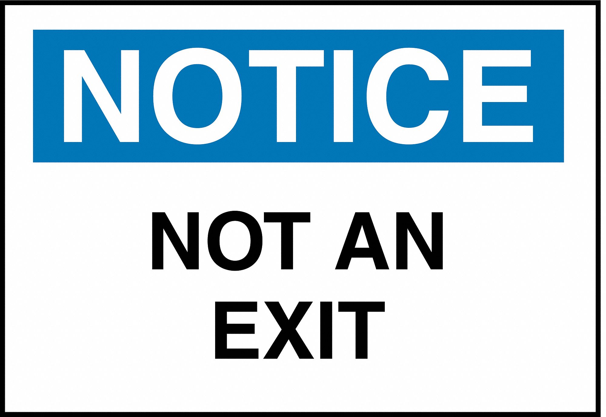 Exit Sign,Not An Exit,7"x10" - Grainger