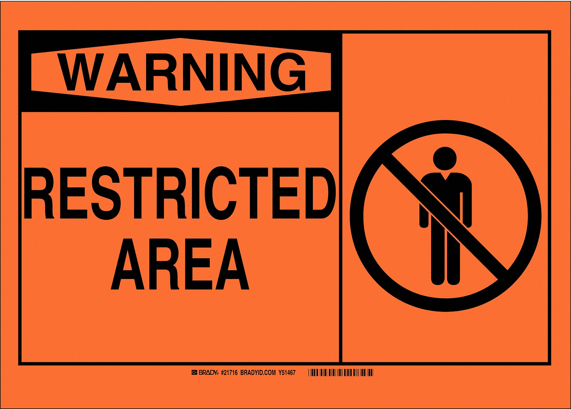 Plastic, Safety Sign, Warning, 10 in Width, 7 in Height, English - Grainger