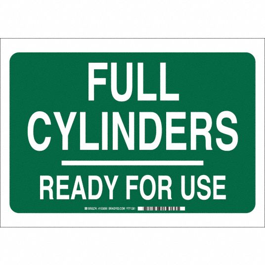 Cylinder Sign, Full Cylinders Ready For Use, Header No Header ...