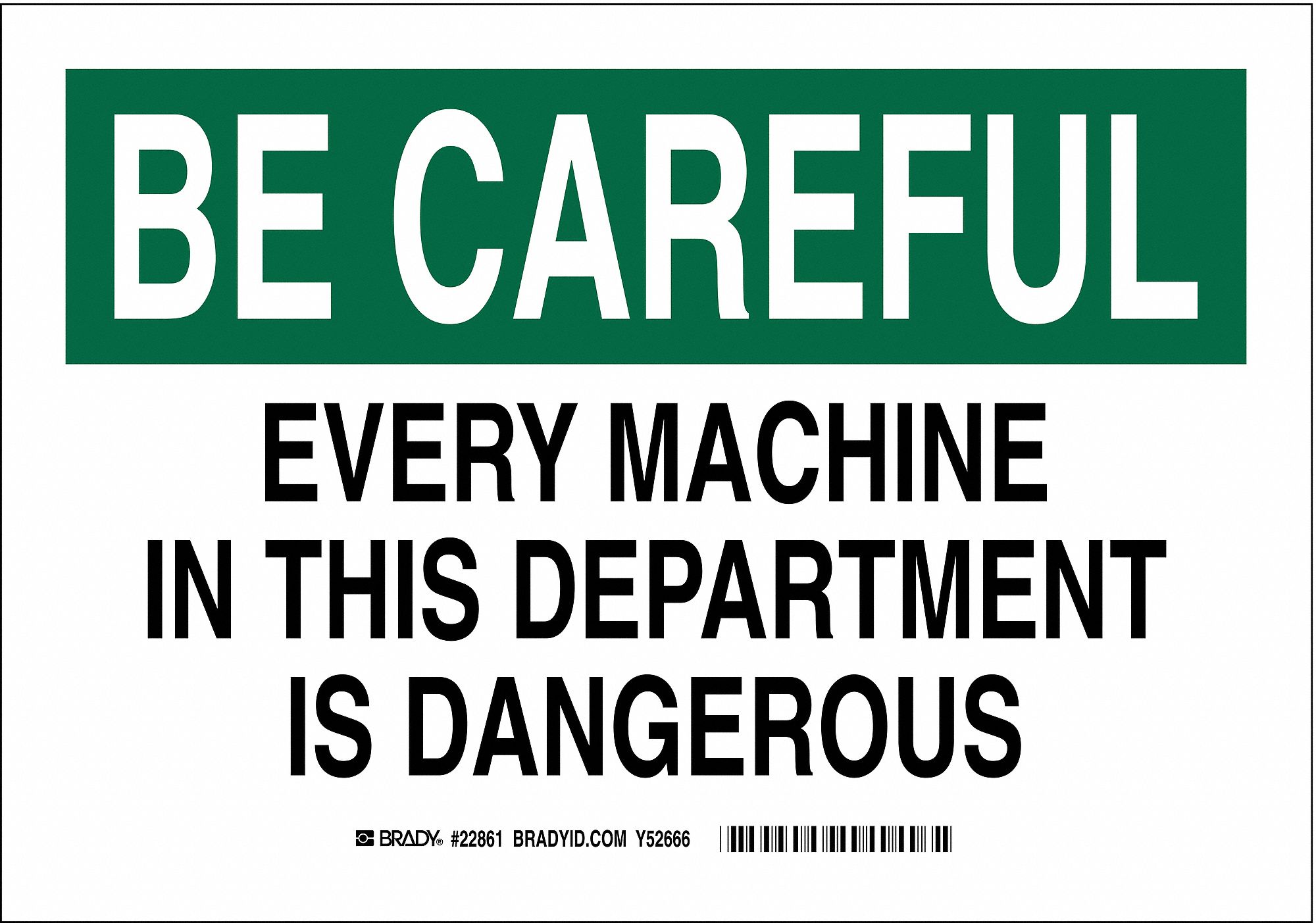 Aluminum, Safety Sign, 14" Width, 10" Height, White, With Mounting ...