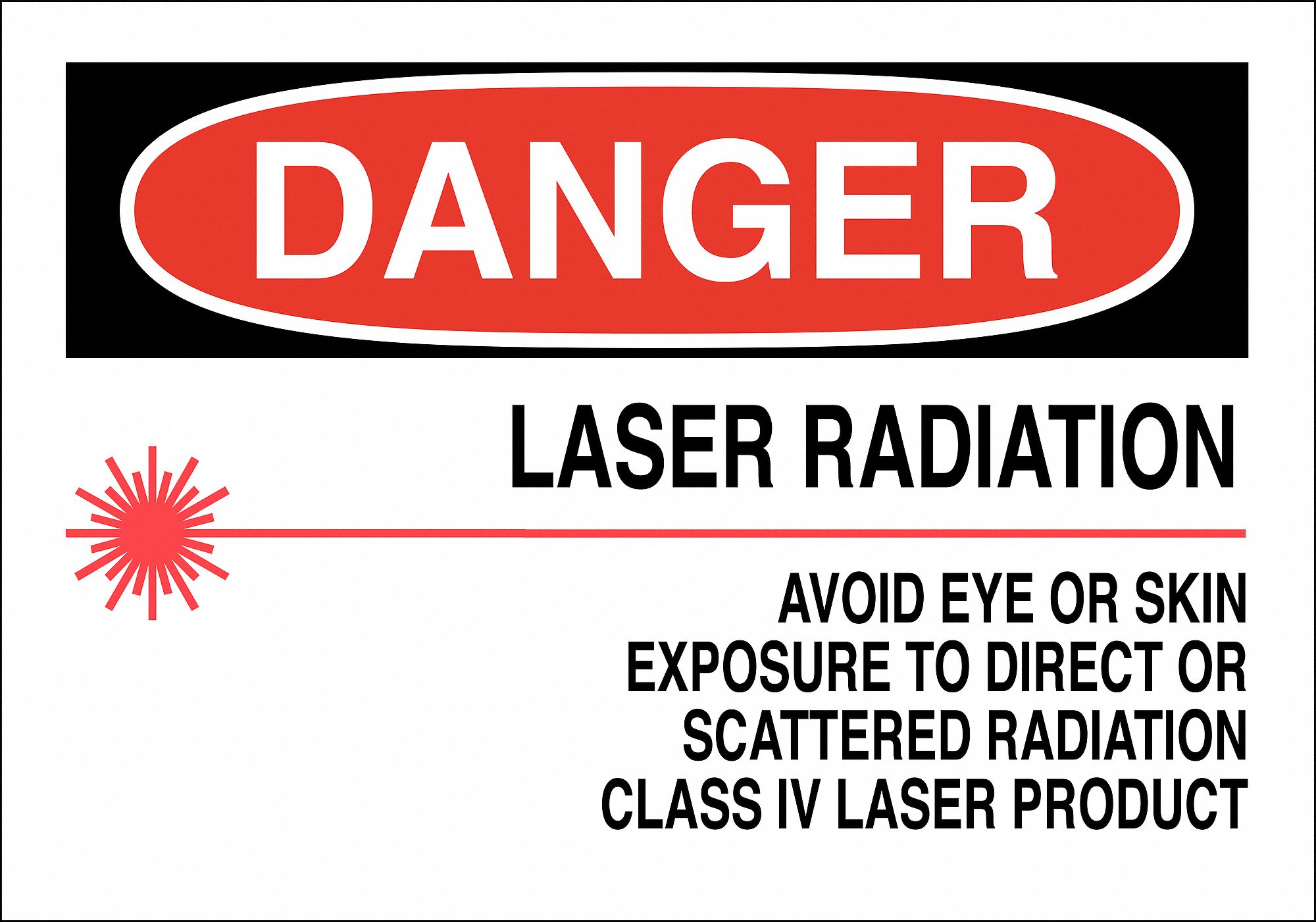 Danger Laser Sign - Grainger