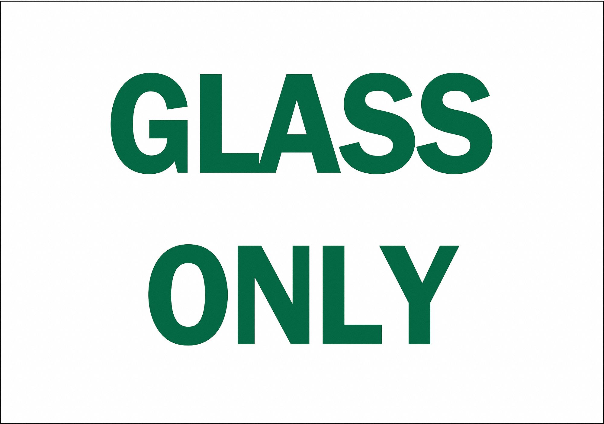 Plastic, Recycling Sign, 14" Width, 10" Height, White, With Mounting ...
