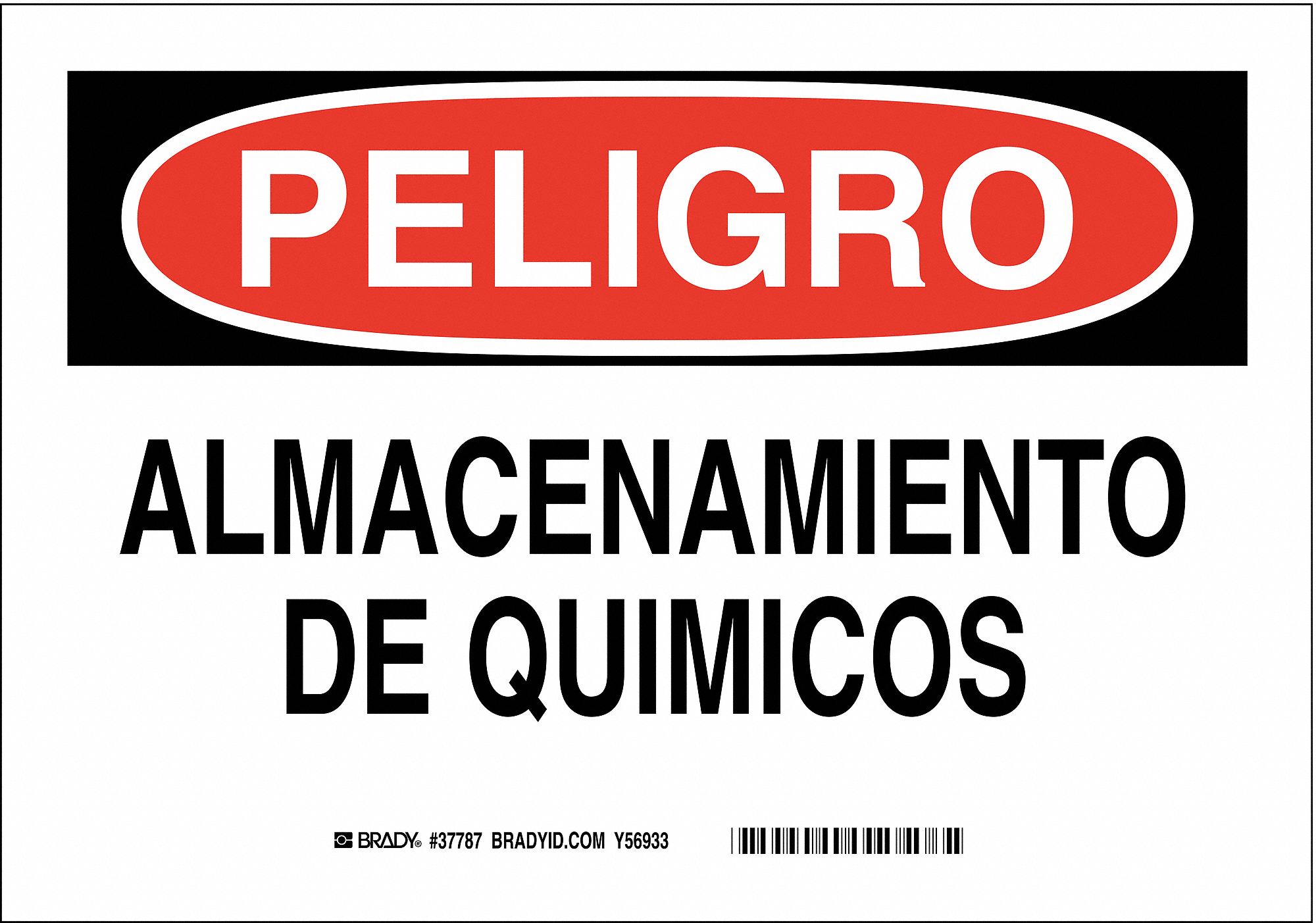 Safety Sign, Almacenamiento De Quimicos, Header Peligro, Rectangle, 10 ...