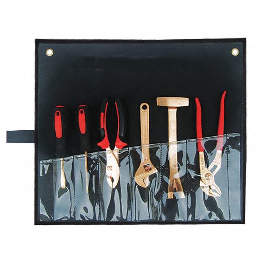 WESTWARD, 6 Total Pcs, Tool Roll, Nonsparking Tool Kit - 23X828|23X828 ...