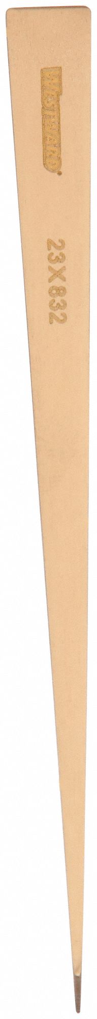 WESTWARD Flange Wedge: 4 in Lg, 3/4 in Wd, 1/2 in Max Ht, Non-Sparking ...