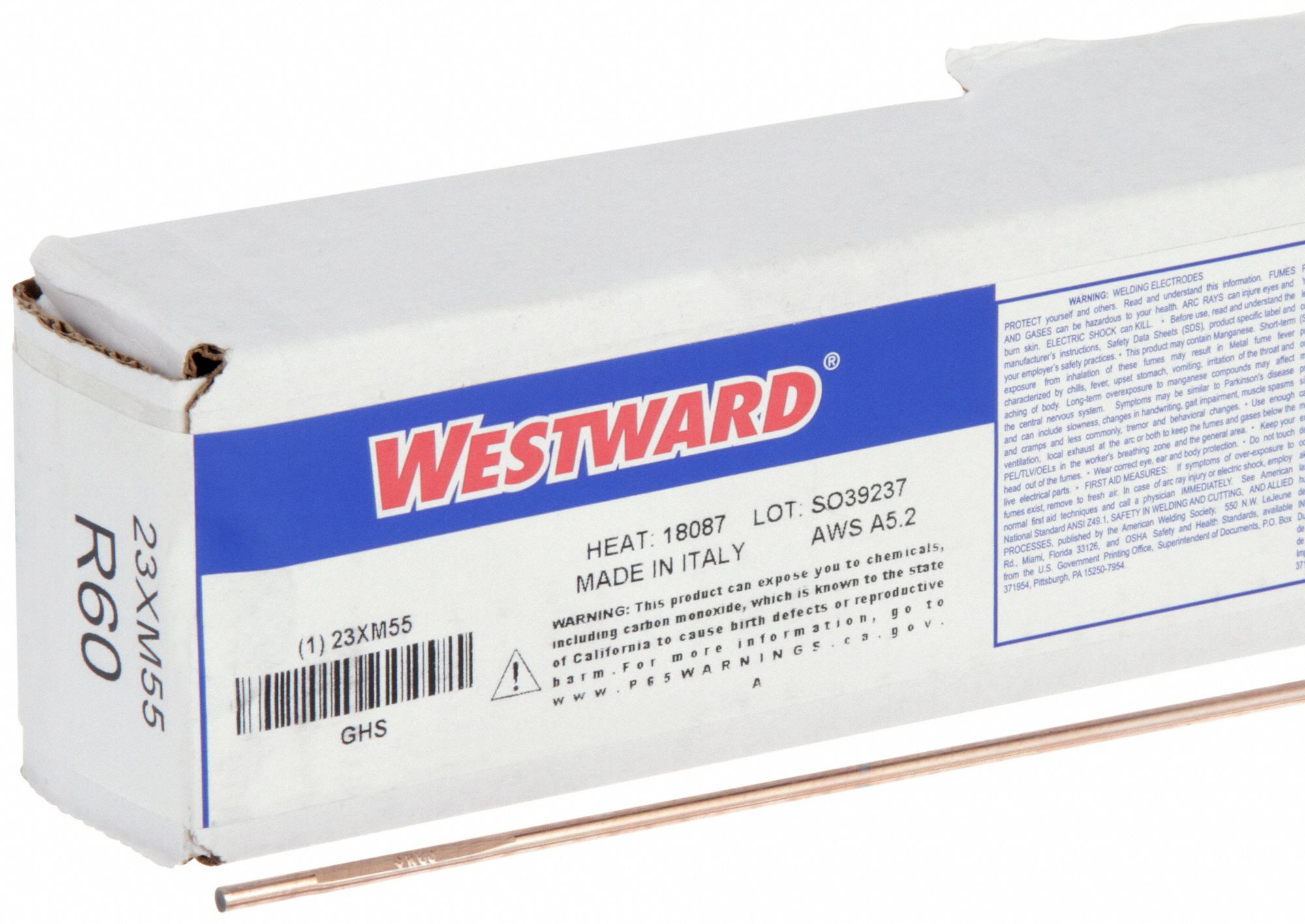 WESTWARD, Carbon Steel, R60, Gas Welding Rod - 23XM55|23XM55 - Grainger