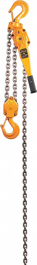 HARRINGTON, Hook Mounted - No Trolley, 12,000 lb Lifting Capacity, Lever Chain Hoist - 23XR67 ...
