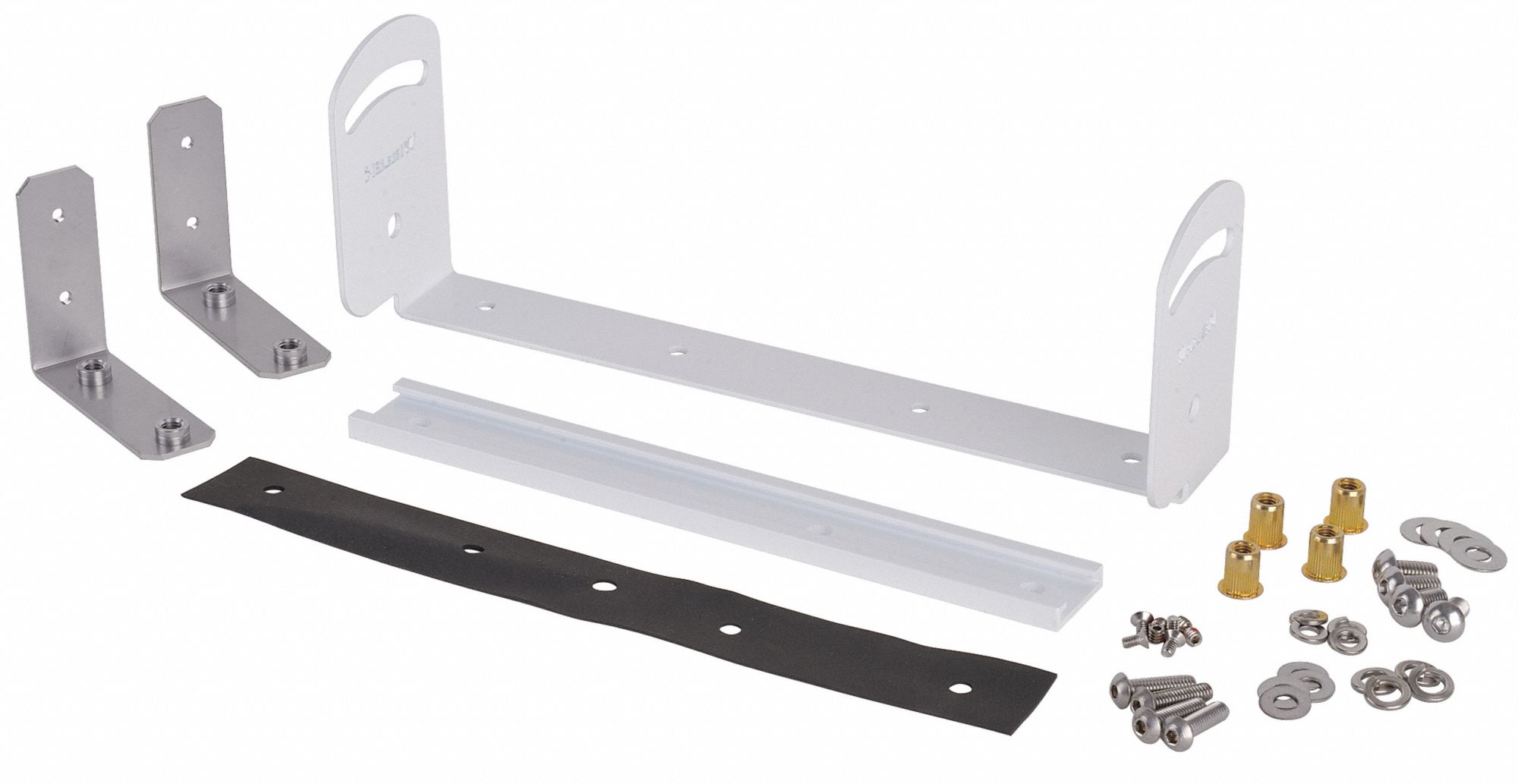 WHELEN Universal Bail Bracket: White, Aluminum, 12 3/5 in Wd - 23Y001 ...