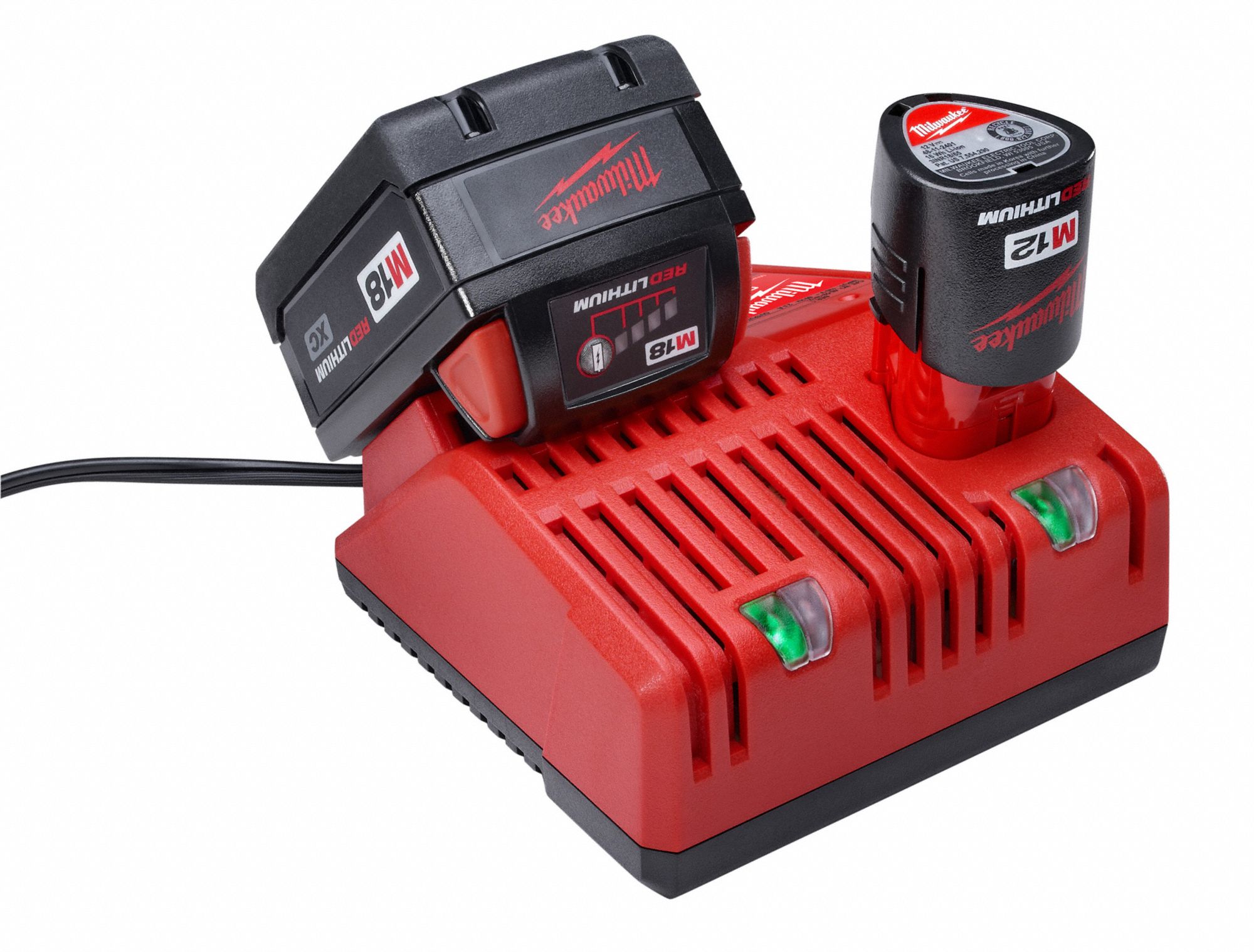 MILWAUKEE Battery Charger: Milwaukee, Multi-Port Simultaneous Charging ...