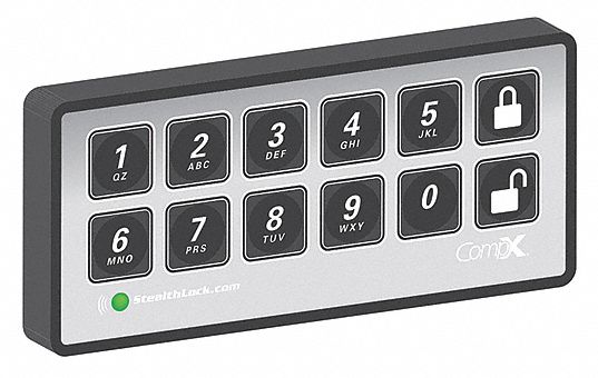 COMPX TIMBERLINE, 1 1/2 in Ht, 1/2 in Dp, Keyless Access Control Keypad ...