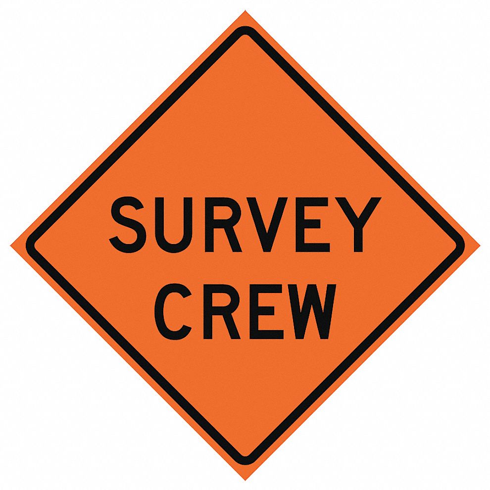 36 in x 36 in Nominal Sign Size, Polyester, PVC, Roll Up Traffic Sign ...