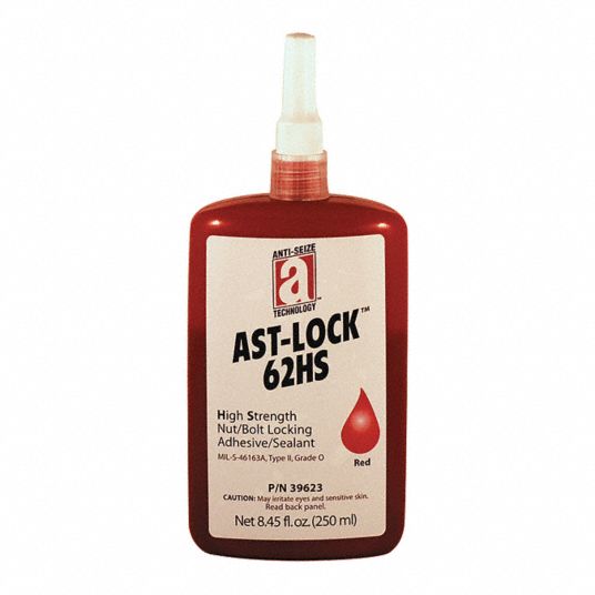 ANTI-SEIZE TECHNOLOGY, 62HS, Red, Threadlocker - 23YC23|39623 - Grainger