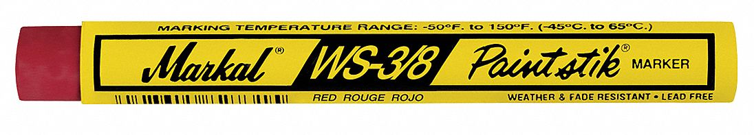 MARKAL Crayon de Pintura,Rojo,3/8",PQ12 - Crayones para Pintura ...