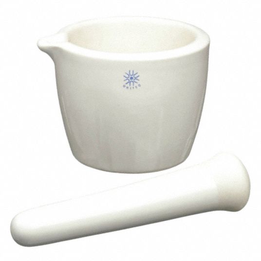 Porcelain, 70 mm Mortar Ht - Metric, Mortar and Pestle - 23YW18|JMD150 ...