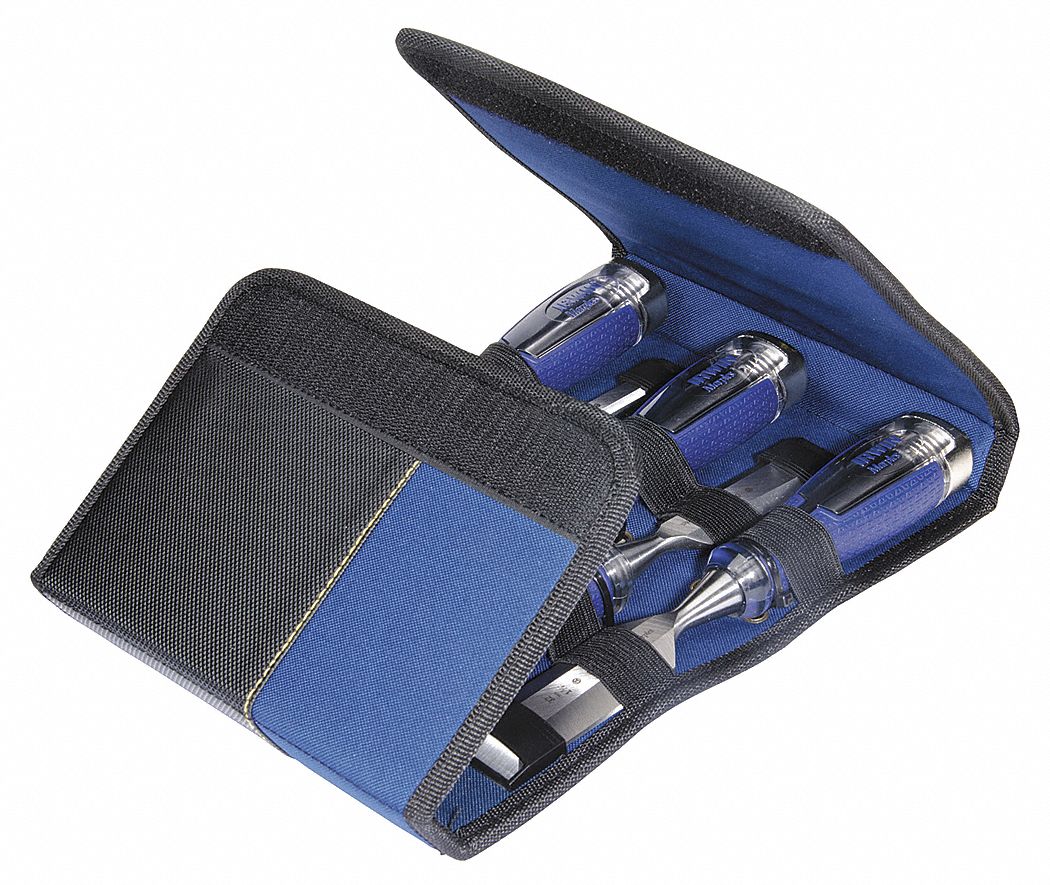 IRWIN Chisel Set: Plastic, 3 1/4 in_3 1/2 in_3 3/4 in Overall Lg, 5 ...