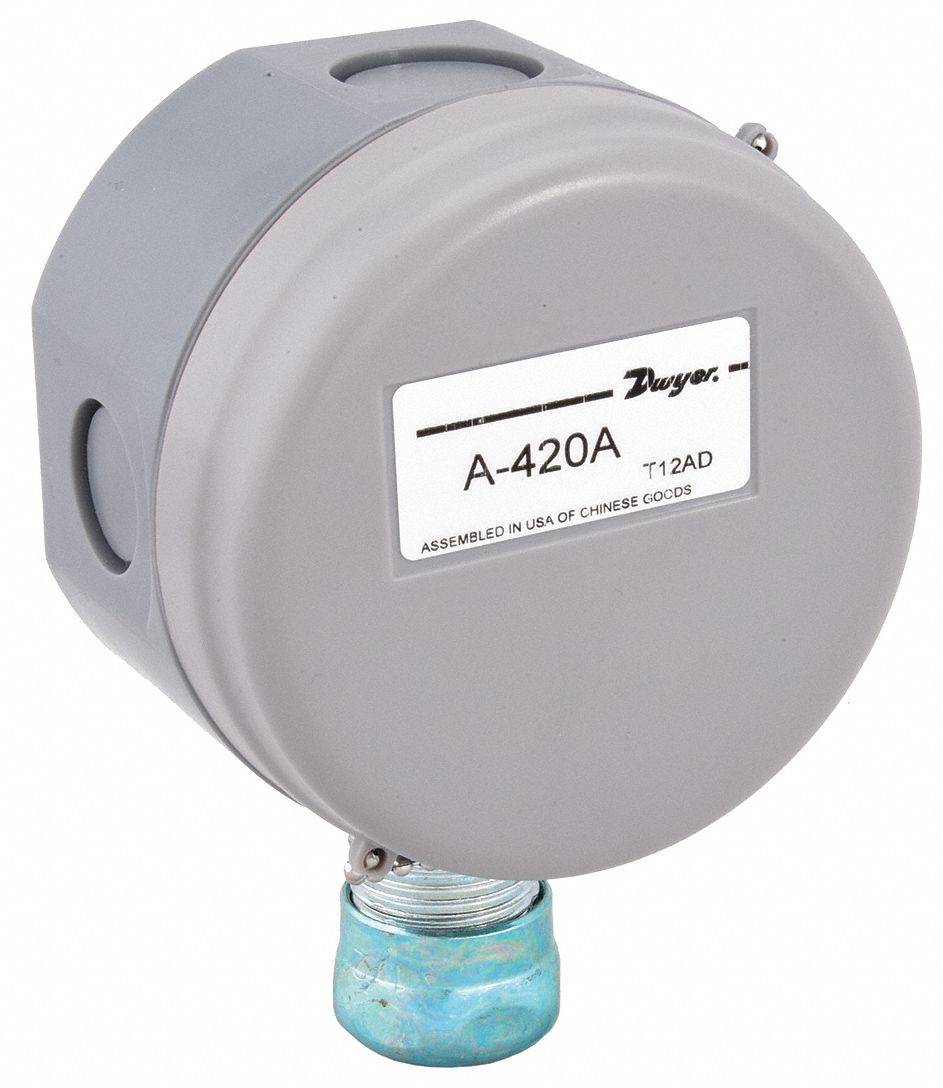 DWYER, Static Pressure Pickup, Plastic with Metal Plate/Conduit ...