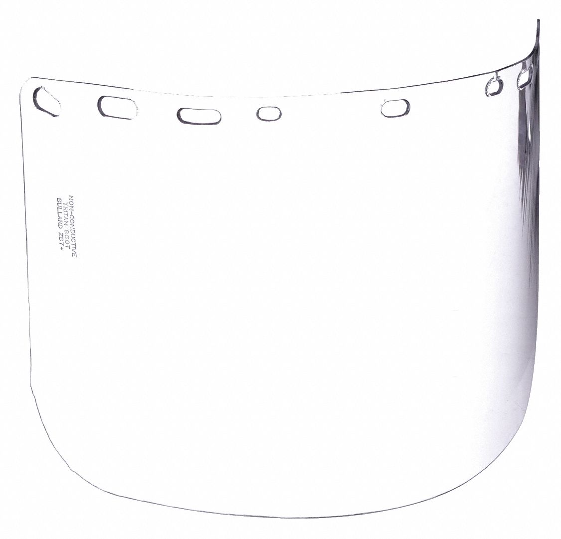 BULLARD, 15 in Overall Wd, 8 in Overall Ht, Face Shield Visor - 23Z429 ...