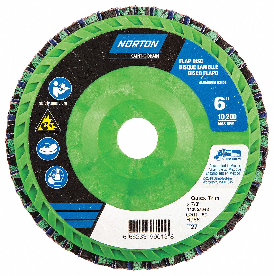 Flap Disc,6 In x 60 Grit,7/8 - Grainger