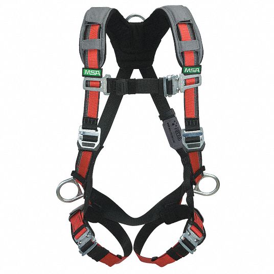 MSA Full Body Harness, Universal, 400 lb., Red - 23Z772|10105940 - Grainger