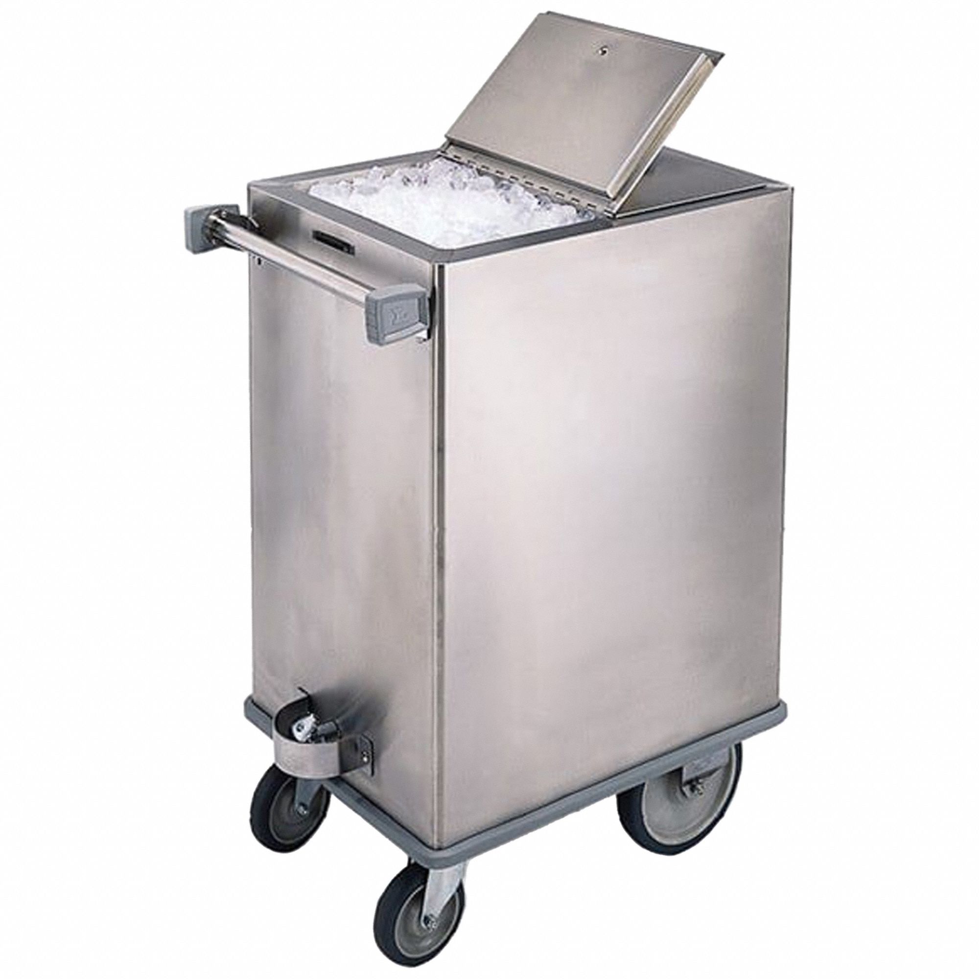125 lb Capacity, Hinged, Ice Caddy Cart - 6JET6|240 - Grainger