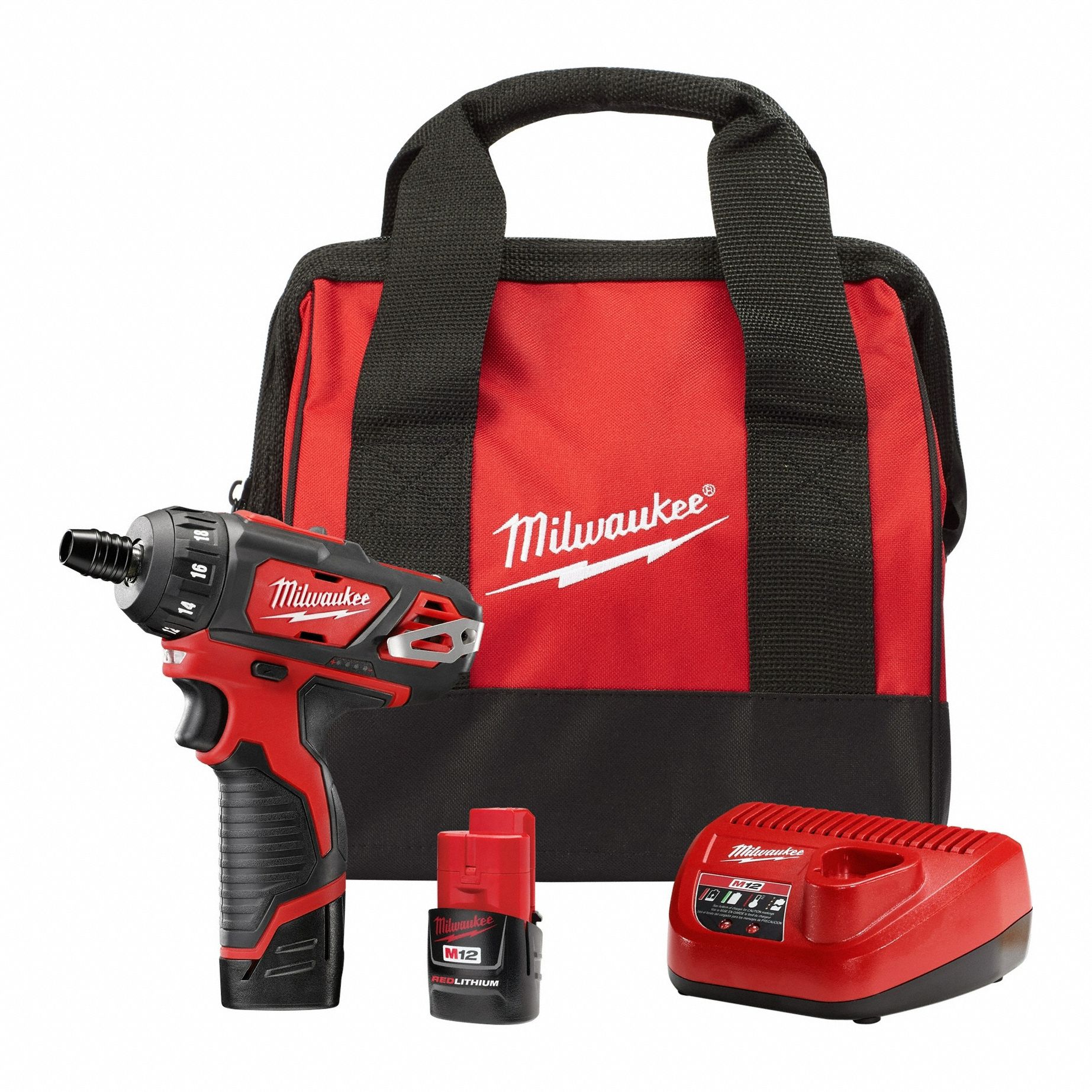MILWAUKEE, 1/4 in Drive Size, 0 in-lb to 275 in-lb, Screwdriver Kit ...
