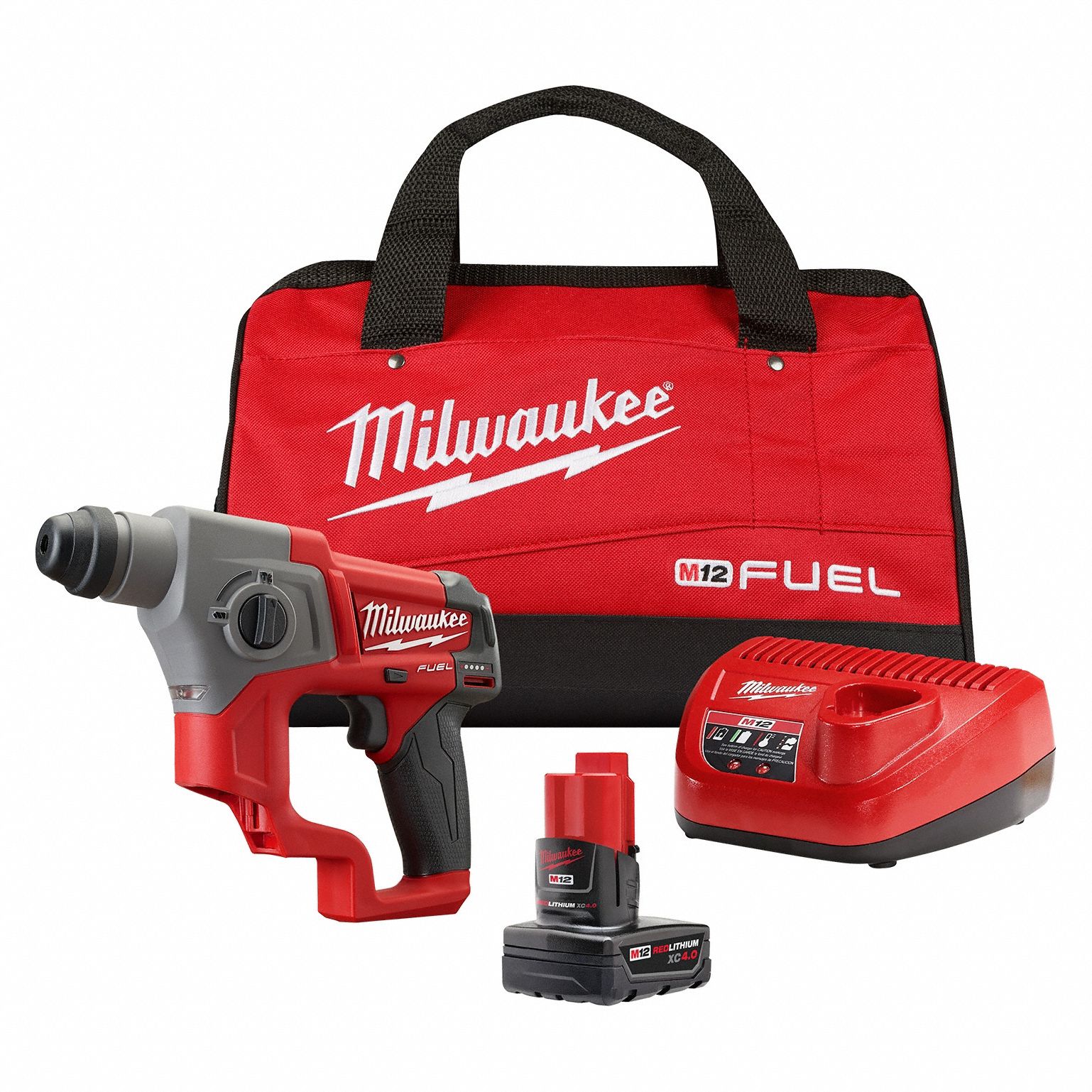 M12 FUEL,5/8 SDS,Rotary Hammer W/1BAT KT - Grainger