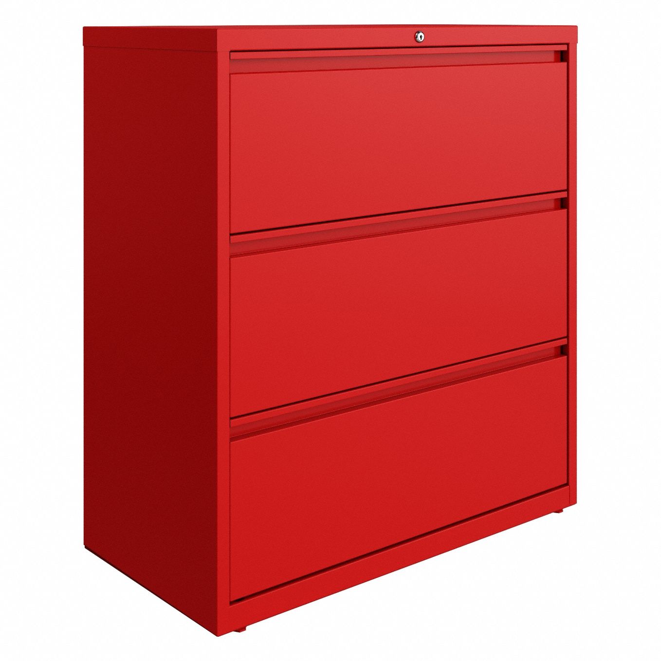 HIRSH, Lava Red, 3 Drawers, Lateral File Cabinet - 813X29|24252 - Grainger