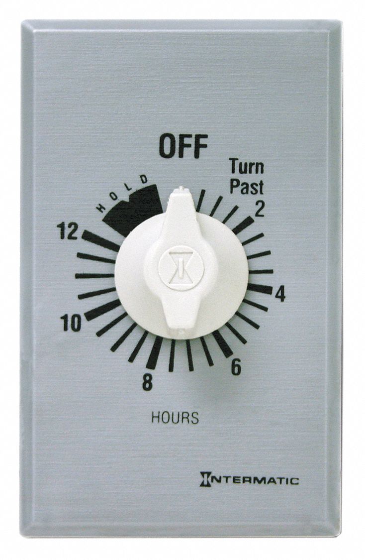 INTERMATIC, 12 hr Max, SPST, Spring-Wound Timer - 242A95|FF12HHC - Grainger