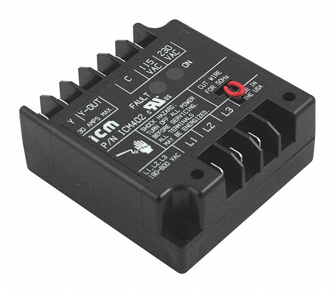 Three Phase, Monitors Line Volt/Phase Loss/Phase Reversal/Phase Unbalance, Line Voltage Monitor ...