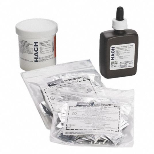 HACH, 60 mL Volume, 0.2 to 4 mg/L, 1 to 20 mg/L, Dissolved Oxygen ...