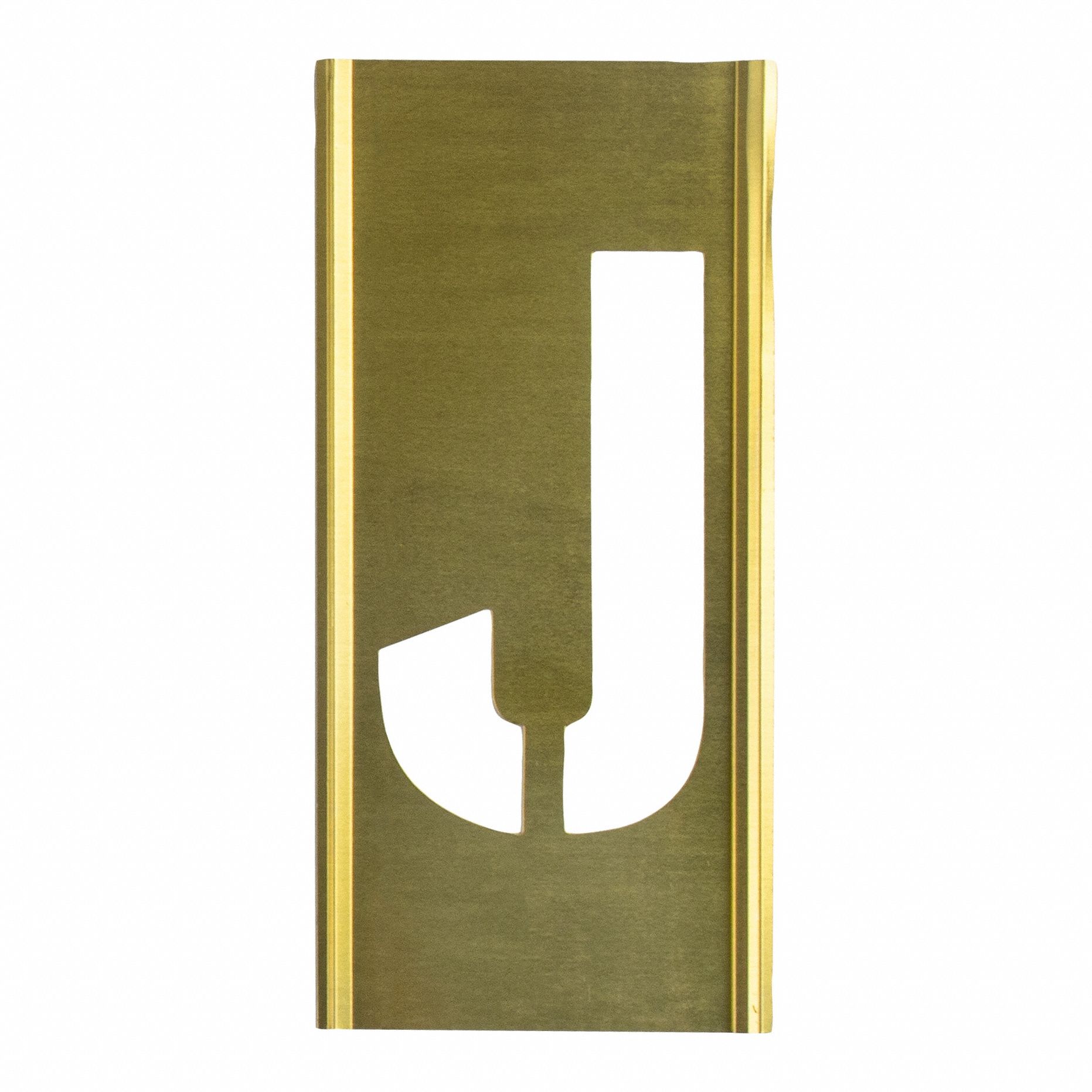 Stencil Sort-6" Brass Gothic J - Grainger
